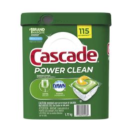 Cascade Power Clean Dishwasher Detergent ActionPacs, 115-count